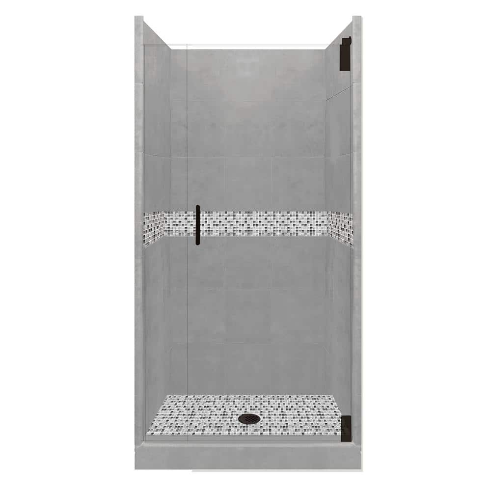 American Bath Factory Del Mar Grand Hinged 36 in. x 36 in. x 80 in ...