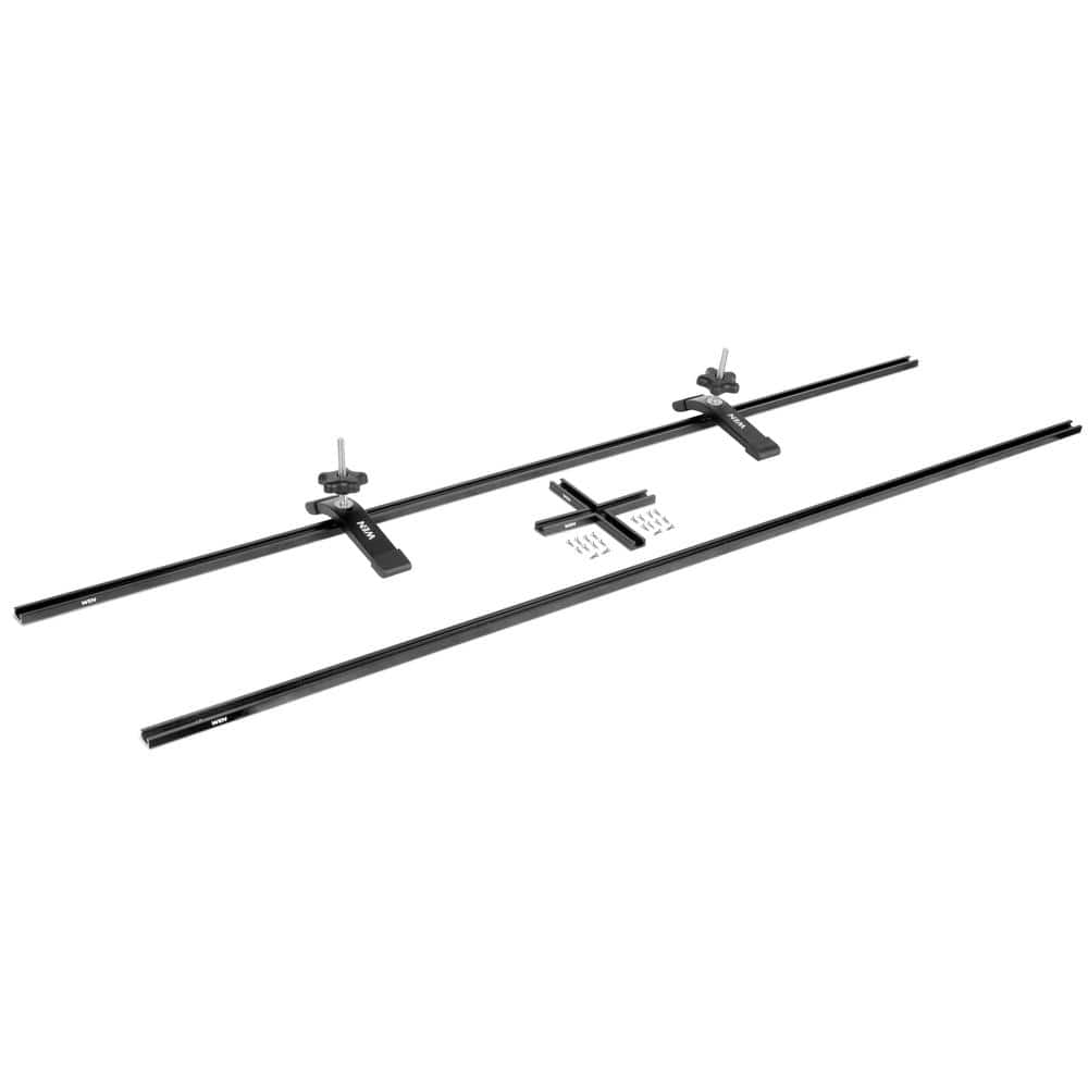 WEN 48 in. Universal T-Track, Hold Down Clamps, and Intersection Kit for Woodworking WAT482 ...