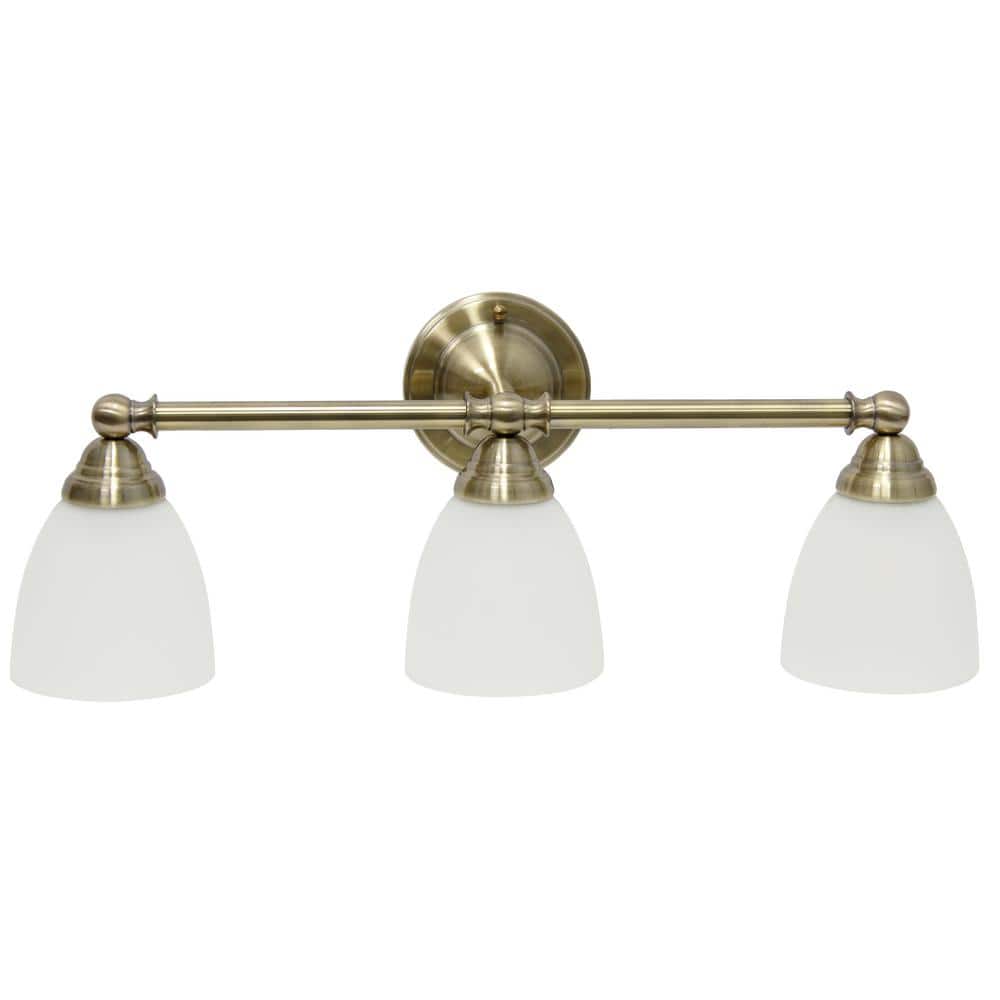 Reviews for Simple Designs 25 in. Antique Brass Classic 3-Light Metal ...