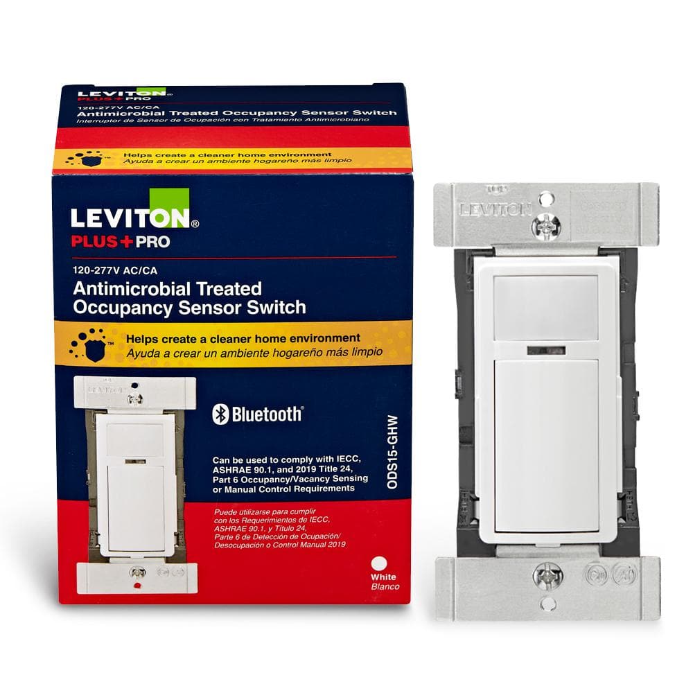 Leviton 120/277-Volt Single Pole Occupancy Sensor Wall Switch PIR ...