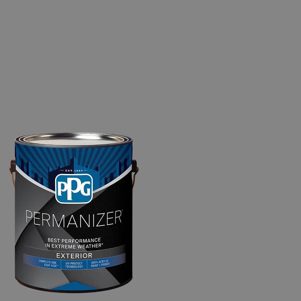 PERMANIZER 1 gal. PPG1001-5 Dover Gray Semi-Gloss Exterior Paint ...
