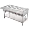 VEVOR Steam Table Food Warmer 4-Pot Commercial Electric Steam Table 21 ...