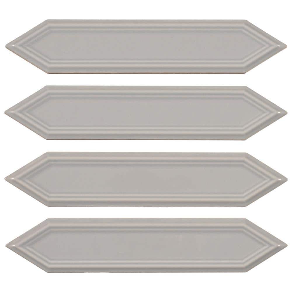 ANDOVA Concerto-Malorum Burtam 2 in. x 8 in. Glossy Ceramic Beveled ...