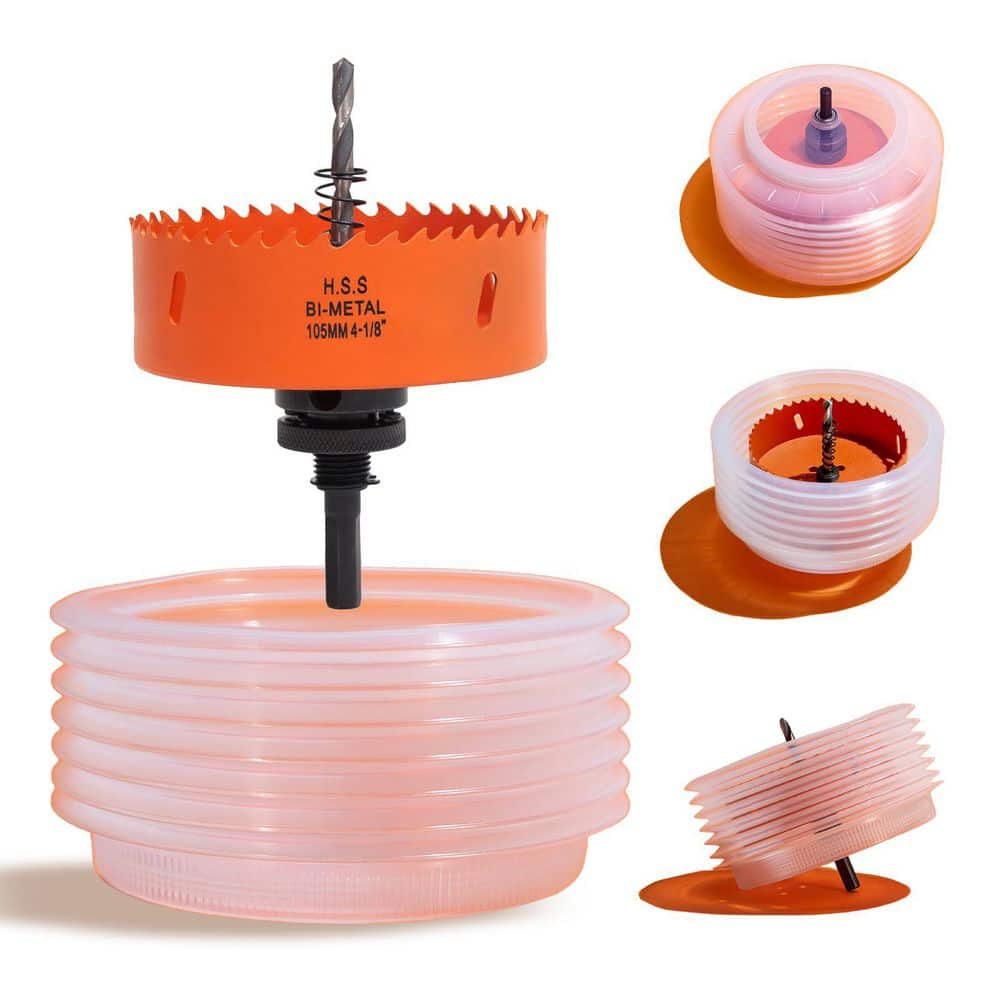 MYWISH 4-1/8 Hole Saw for Recessed Lights, 4.1 in. Hole Cutter with Dust Bowl Catcher for LED ...