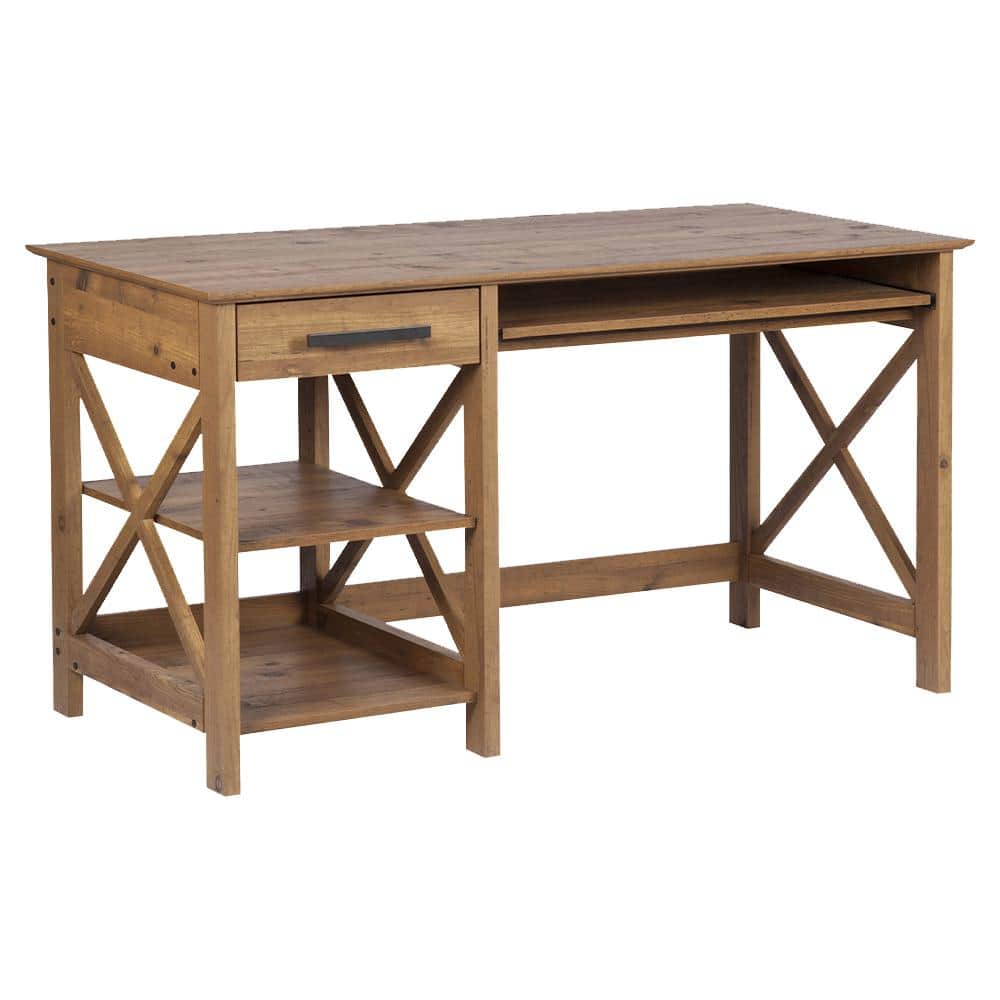 SAINT BIRCH Houston 47.24 in. Rustic Brown Writing Desk SBSF1202WDRB ...