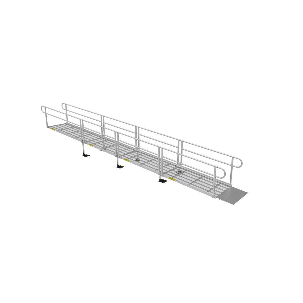 EZ-ACCESS PATHWAY 3G 26 ft. Wheelchair Ramp Kit with Expanded Metal ...