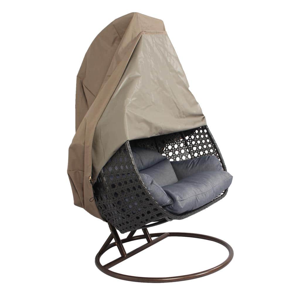 Leisuremod Double Brown Hanging Egg Swing Chair Cover ESC57C - The Home ...