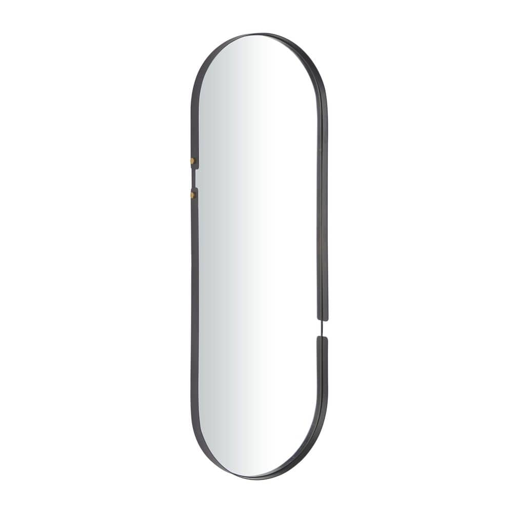 CosmoLiving by Cosmopolitan 43 in. x 15 in. Oval Round Framed Black ...