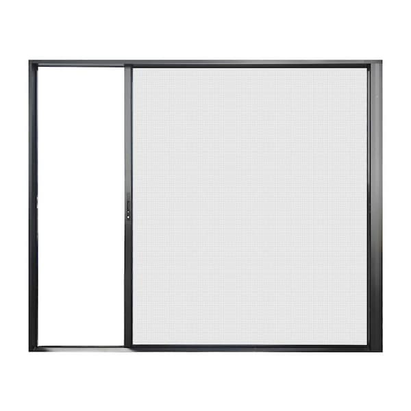 ATVIO 96 in. x 96 in. Right to Left Matte Black Aluminum Sliding ...