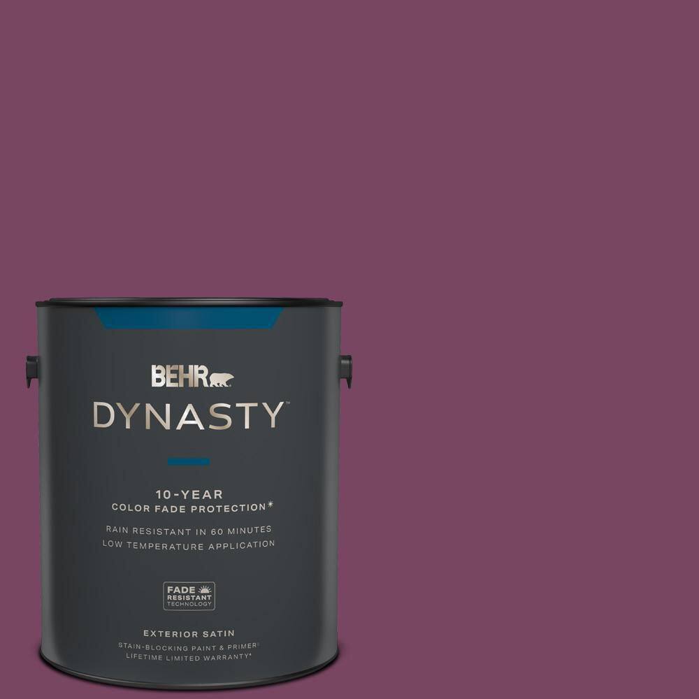 BEHR DYNASTY 1 gal. #690B-7 Plum Jam Satin Enamel Exterior Stain ...