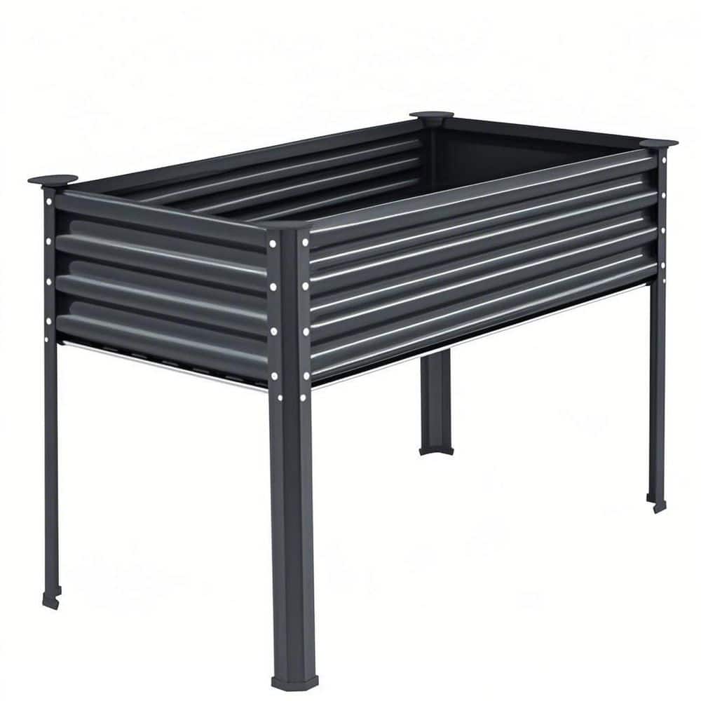 Ogetfuur Galvanized Raised Garden Bed With Legs Large Metal Elevated