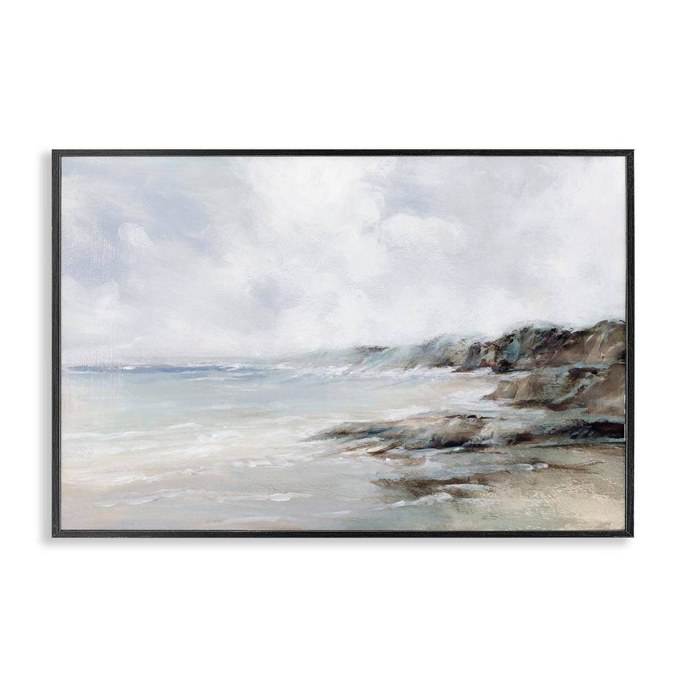 Stupell Industries Classic Shoreline Cliffs by Luna Mavis Black Framed Coastal Giclee Art Print ...