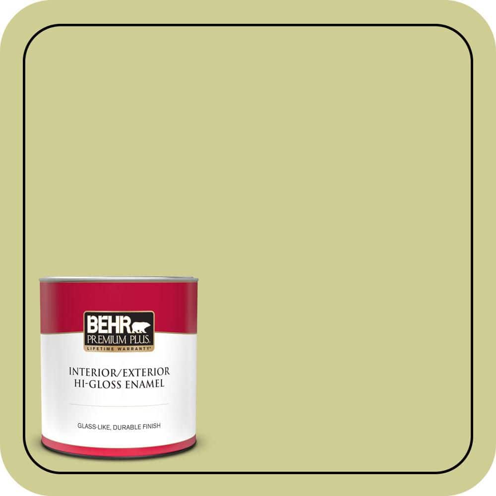 BEHR PREMIUM PLUS 1 qt. #M340-4 Wasabi Hi-Gloss Enamel Interior ...