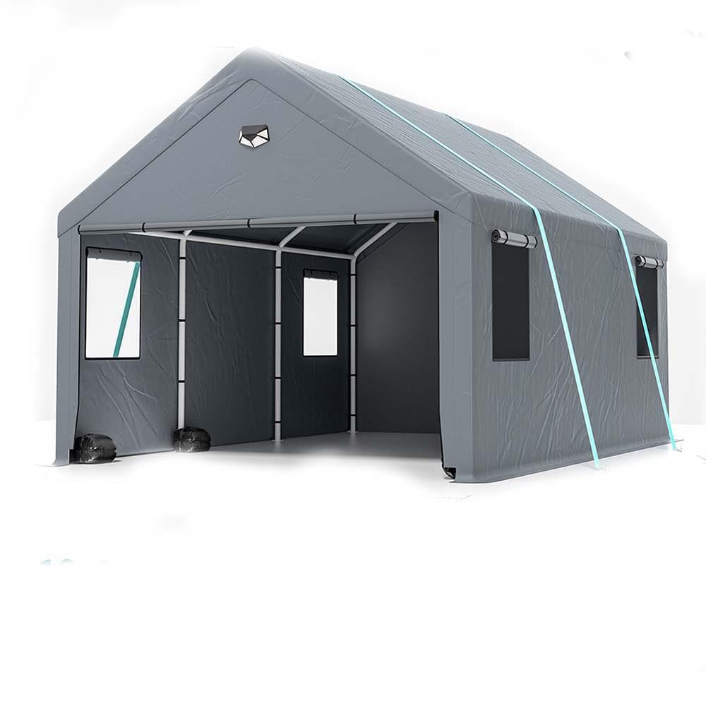 Siavonce 10 ft. x 16 ft. Carport Canopy Portable Car Tent Garage with ...