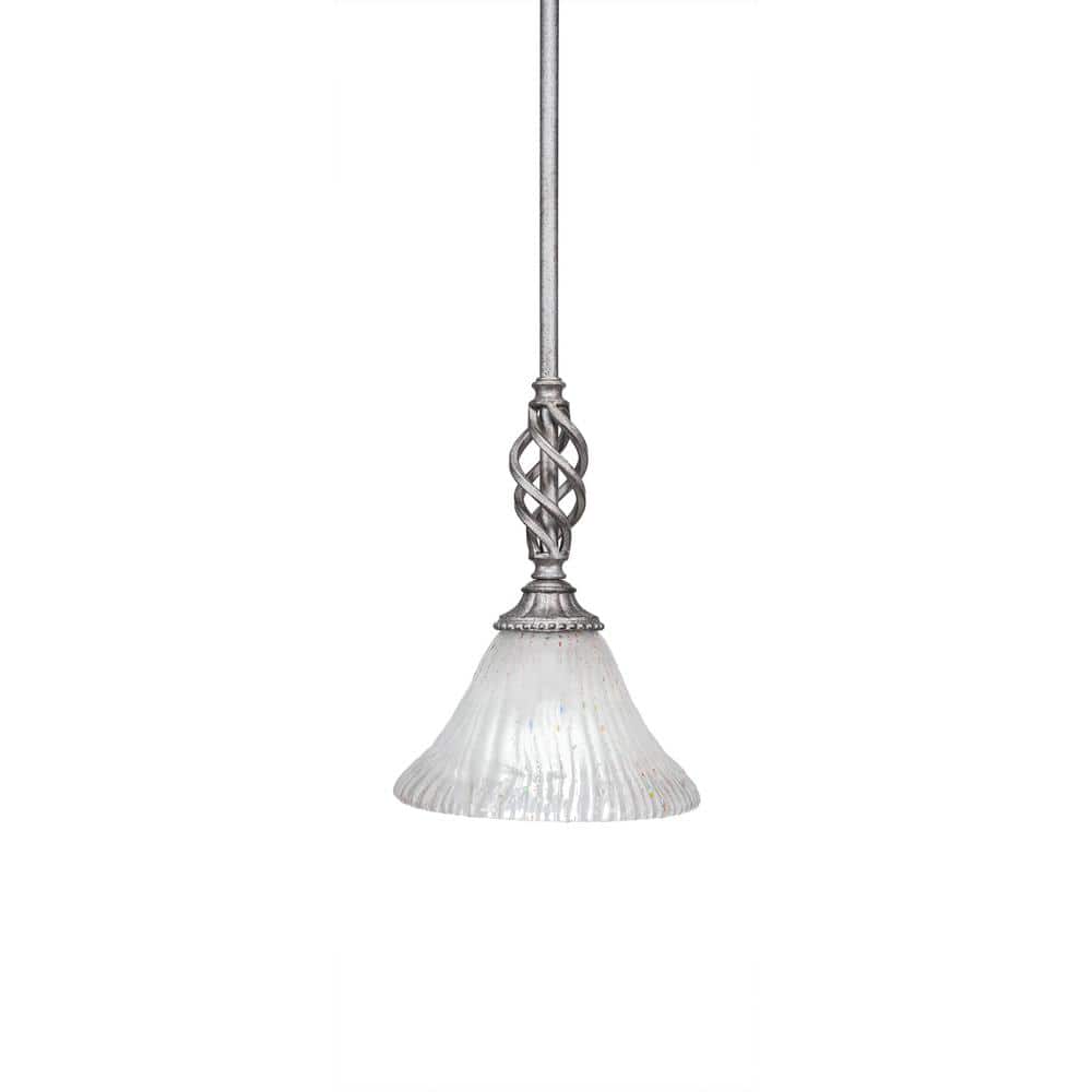 Bridgewater 100 W 1-Light Aged Silver Standard Mini Pendant Light with ...