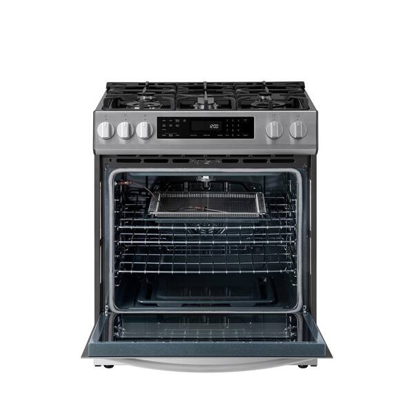 KENMORE 5.6 cu. ft. 5 Burners Front Control True Convection Gas Range in Stainless Steel 2276853 The Home Depot