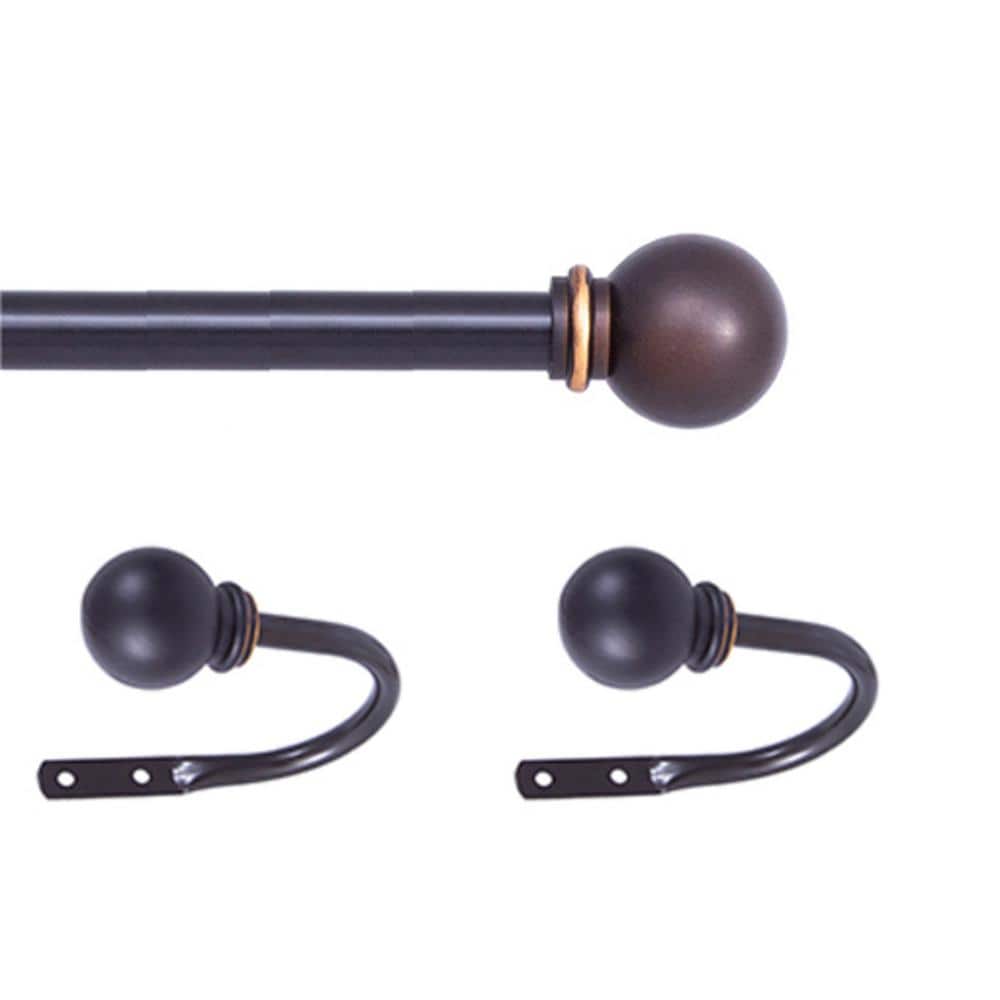 Kenney Chelsea 28 in. - 48 in. Adjustable Single Curtain Rod with ...