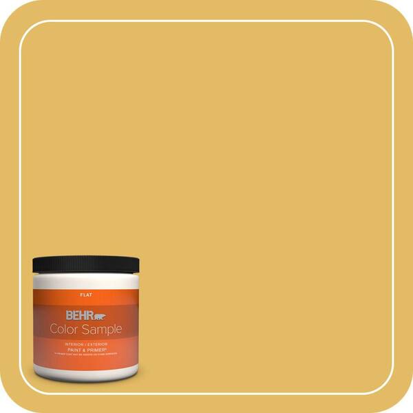 BEHR PREMIUM PLUS 8 oz. #MQ4-12 Dandelion Wish Flat Interior/Exterior ...