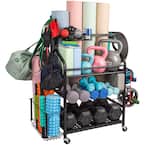 Sttoraboks 60 lbs Capacity Garage Sports Ball Storage Cart with Wheels ...
