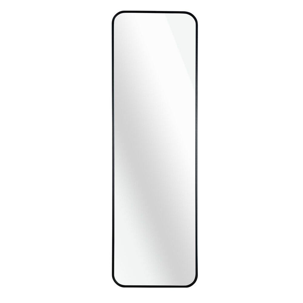 Black 14 in. W x 47 in. H Classic Rectangular Metal Framed Mirror for ...