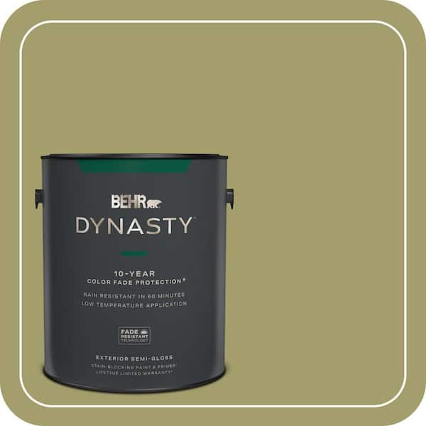 BEHR DYNASTY 1 gal. #S340-5 Farm Fresh Semi-Gloss Exterior Stain ...