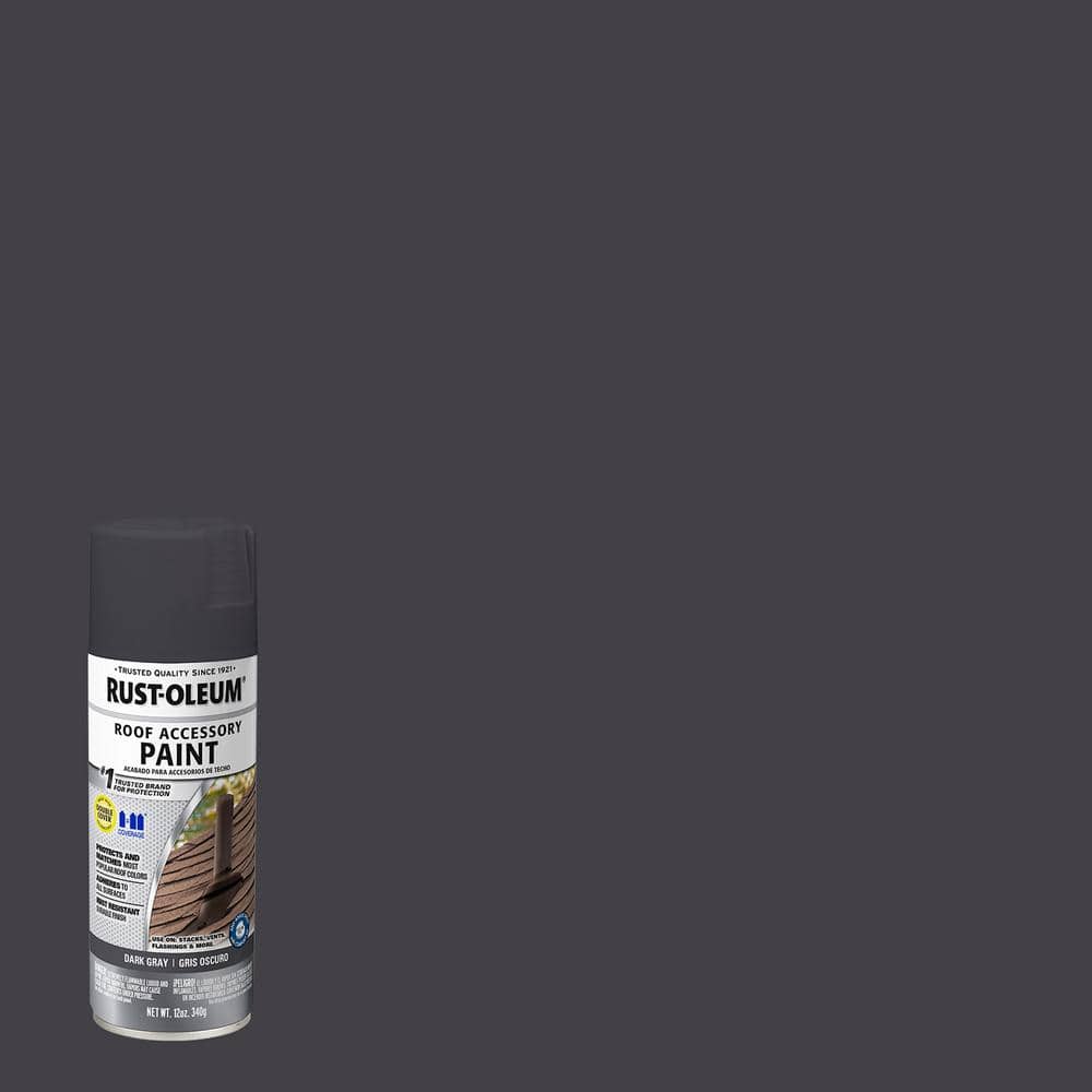 Rust-Oleum Stops Rust 12 oz. Flat Dark Gray Roof Accessory Aerosol ...