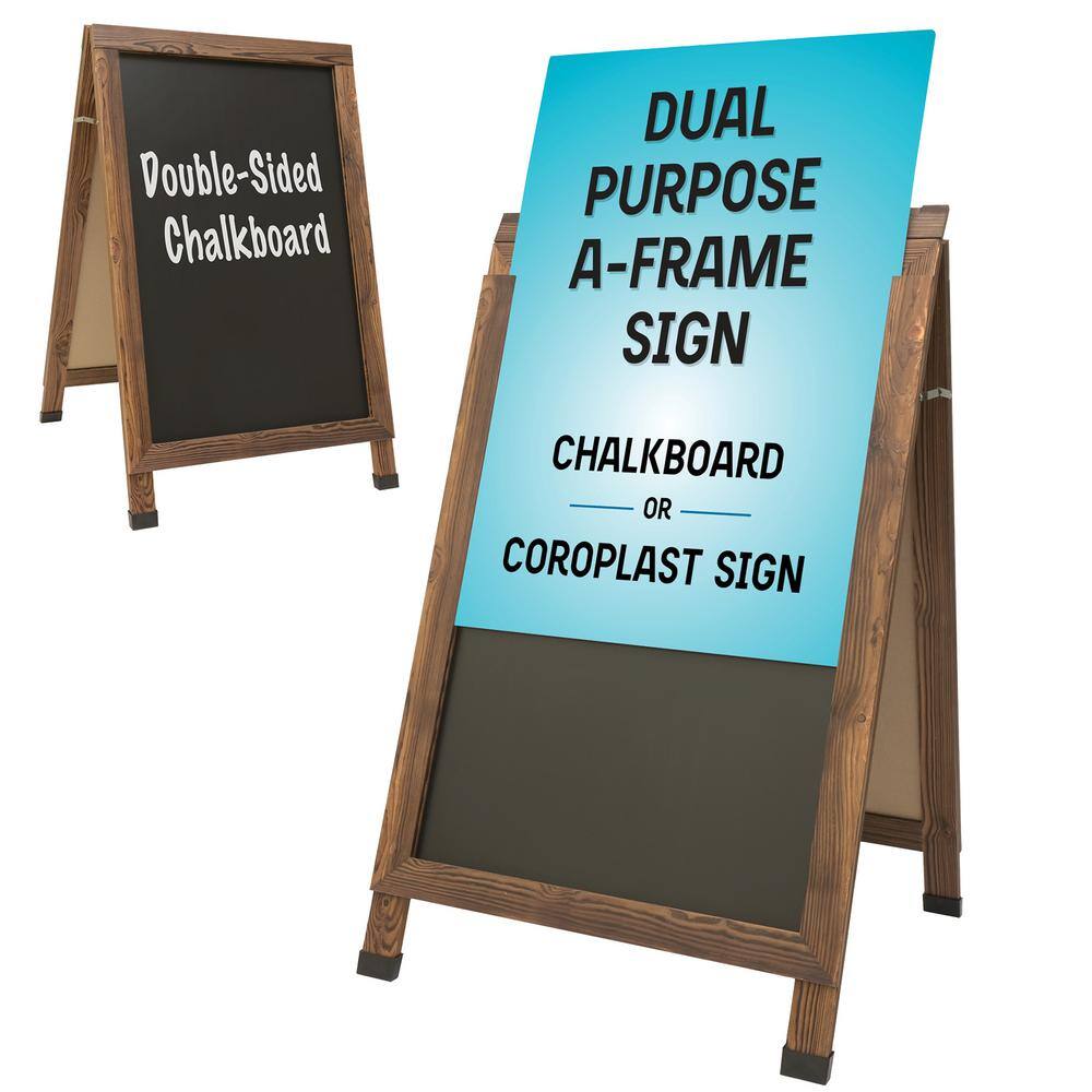 EXCELLO GLOBAL PRODUCTS Excello 24 in. x 36 in. A-Frame Chalkboard Sign ...