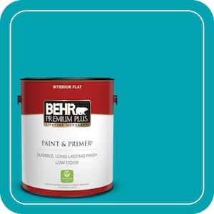 BEHR PREMIUM PLUS 1 gal. #510B-6 Blue Jewel Eggshell Enamel Low Odor ...