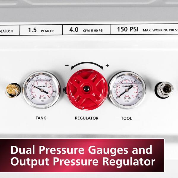 Husky 8 Gal. 150 PSI Electric Oil-Free Quiet Workshop Air Compressor in ...