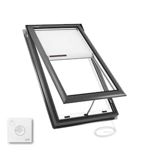 VELUX 21 in. x 26-7/8 in. Electric Venting Deck Mount Skylight with Laminated LowE3 Glass, Solar ...