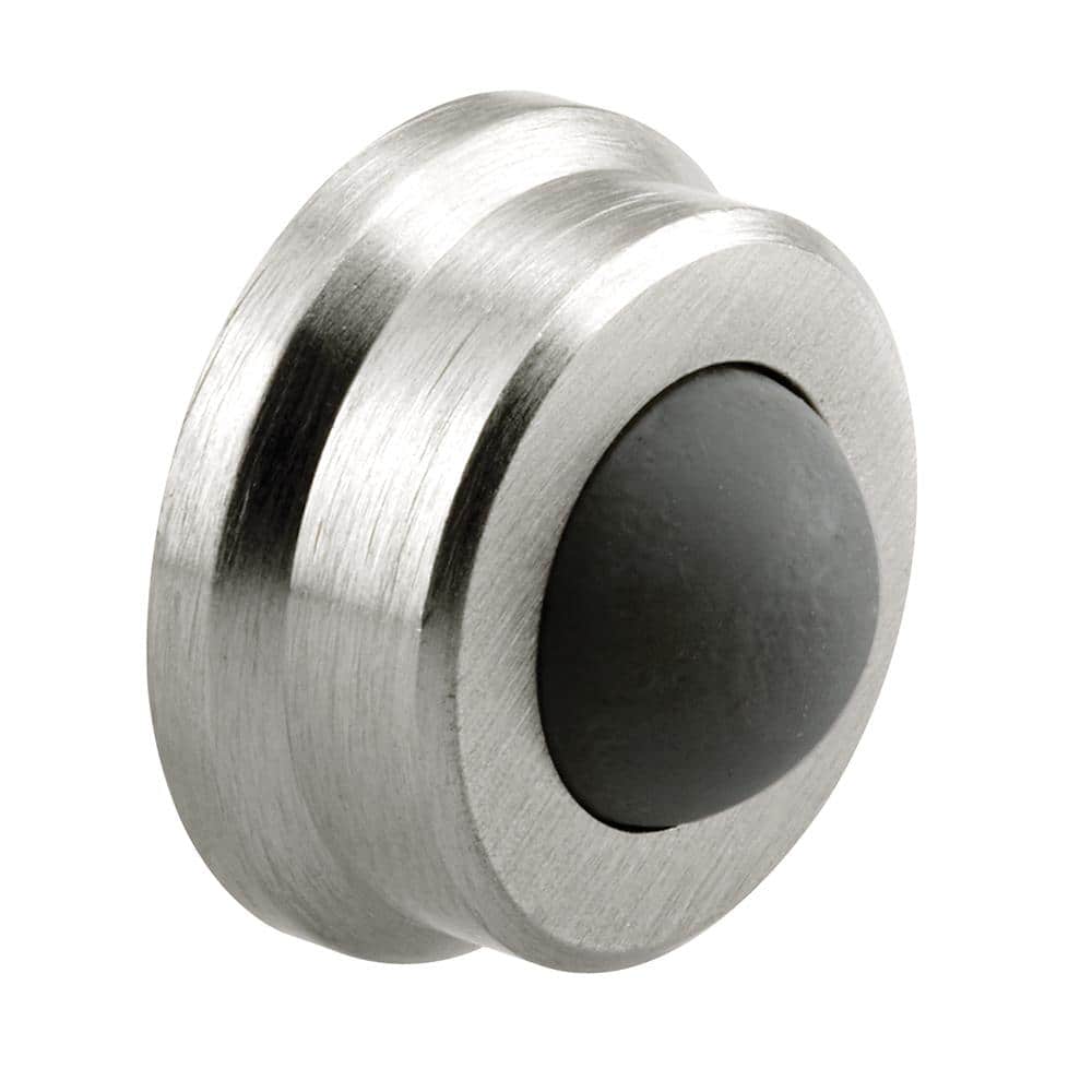 Prime-Line Wall Stop 1 in. Outside Diameter Cast Brass Brushed Chrome ...