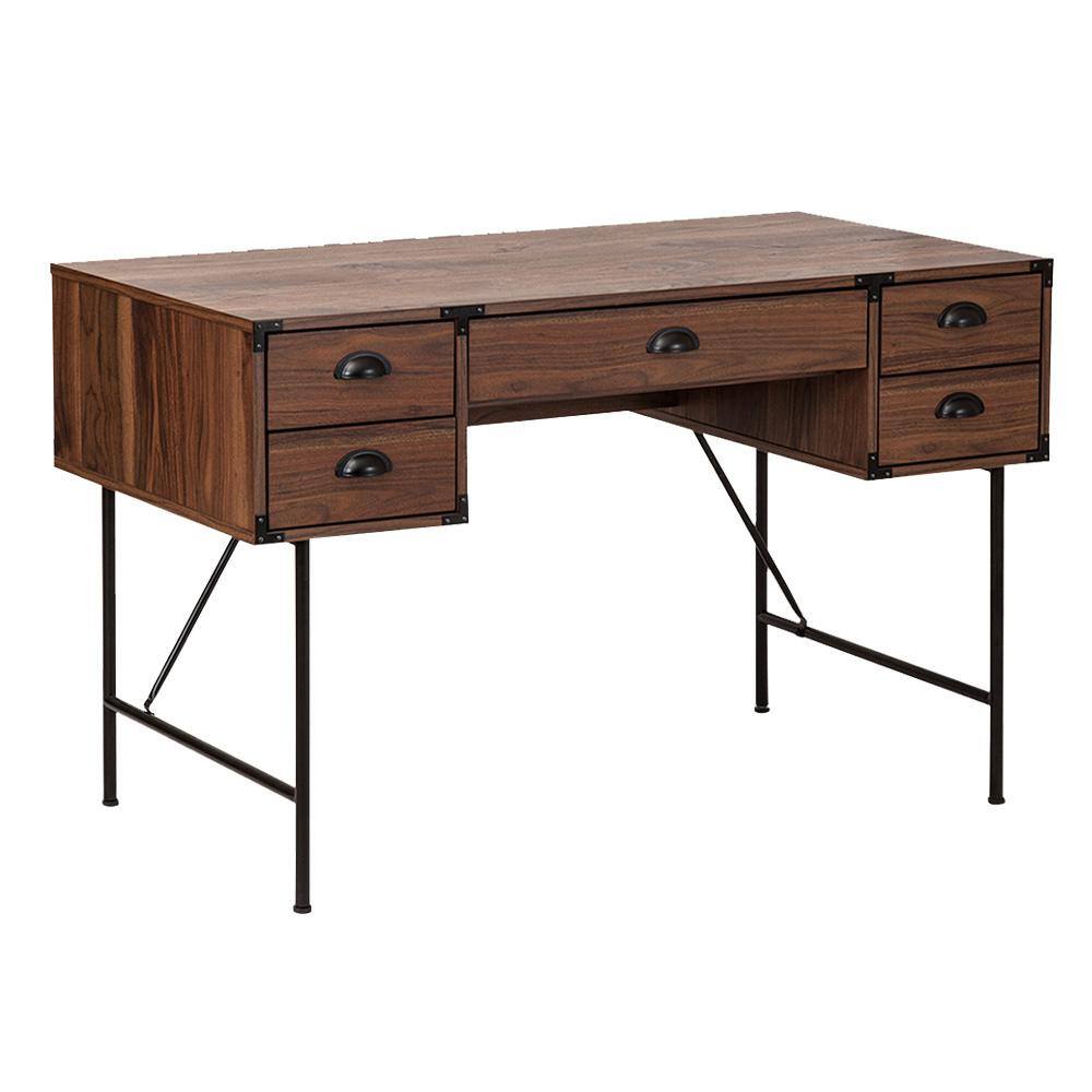 SAINT BIRCH Bombay 47.3 in. Walnut Writing Desk SBBX1200WDWN