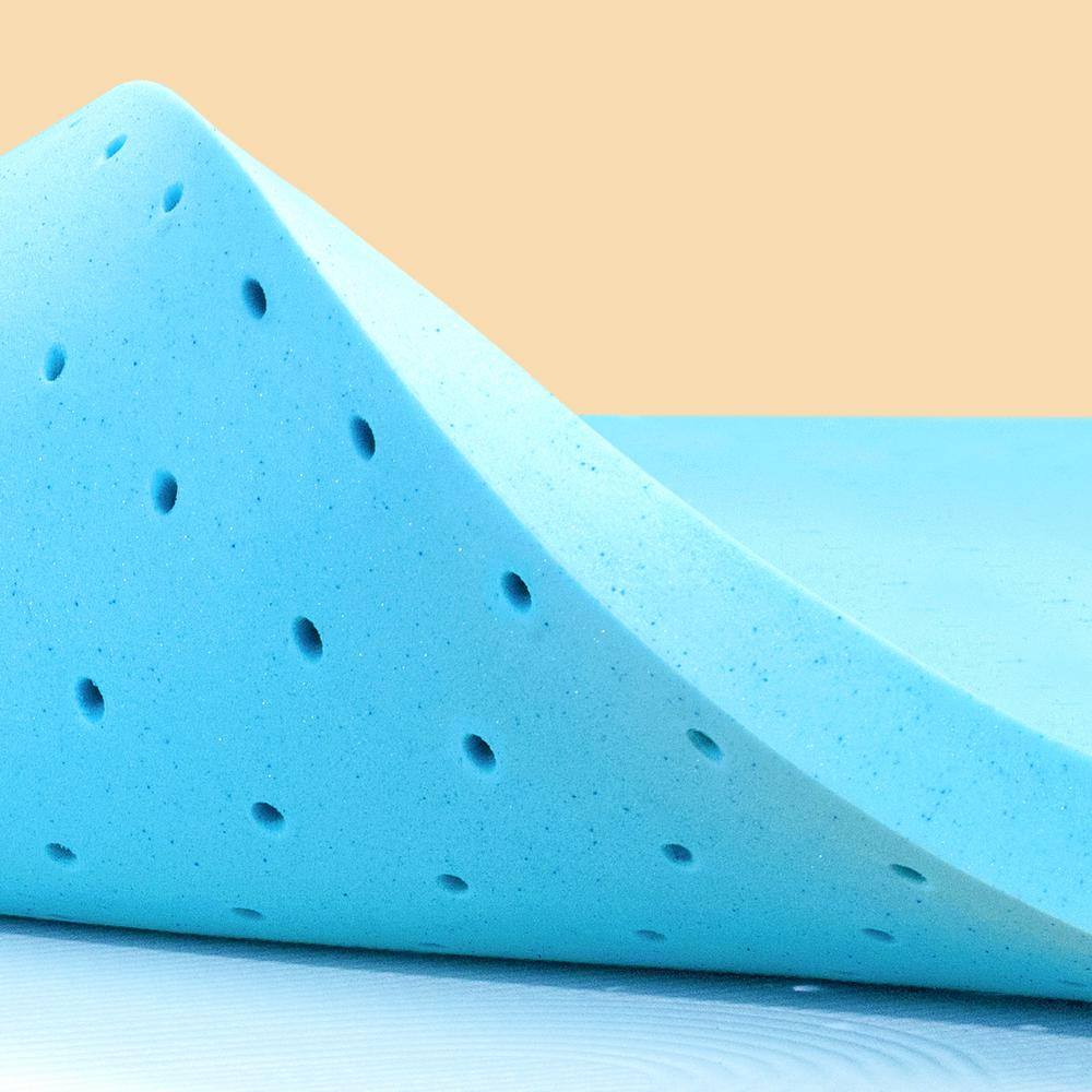 SUBRTEX Medium 3 in. California King Gel Memory Foam Mattress Topper ...