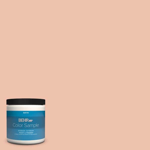 BEHR PREMIUM PLUS 8 oz. #M180-3 Flamingo Feather Satin Enamel Interior ...