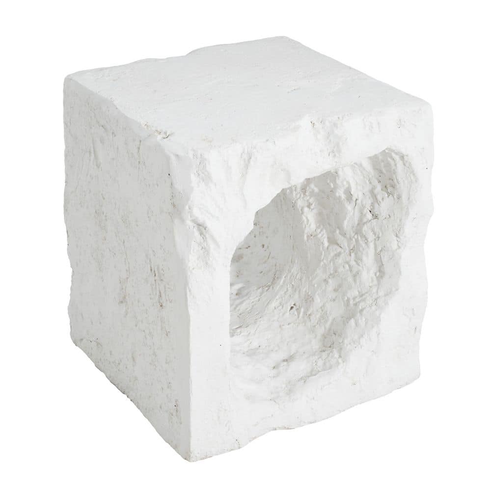 Outdoor White Magnesium Oxide Patio Side Table BFDATENUM703 - The Home ...
