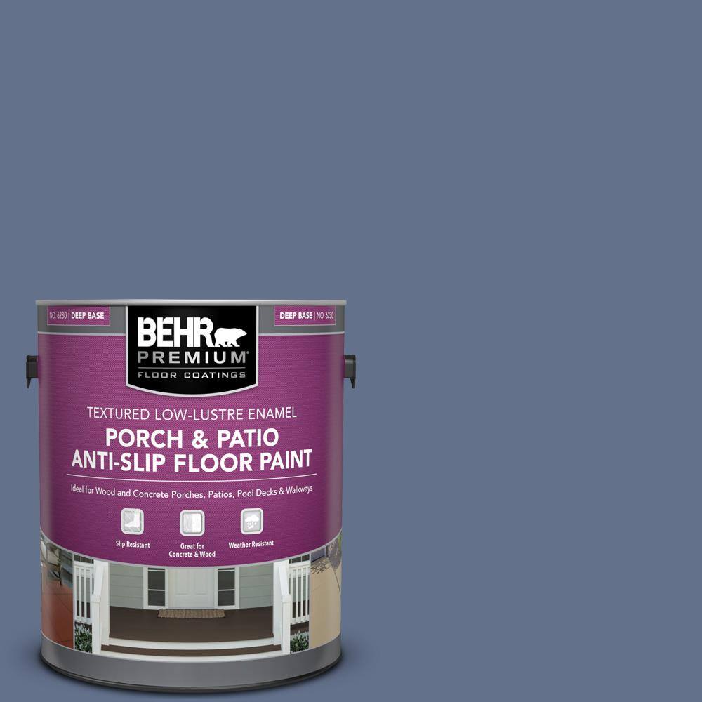 BEHR PREMIUM 1 gal. #600F-6 Atlantic Blue Textured Low-Lustre Enamel ...