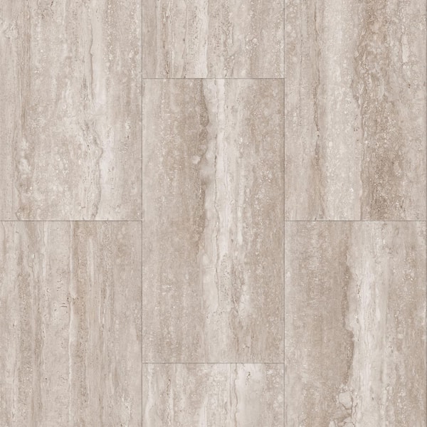 Proteco Latina Gray 12 MIL x 12 in. W Waterproof Click Lock Vinyl Tile ...