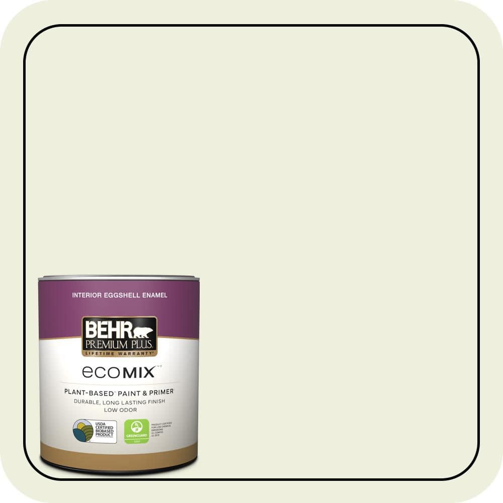 BEHR PREMIUM PLUS 1 qt. #420C-1 Highlight Eggshell Enamel EcoMix Plant ...