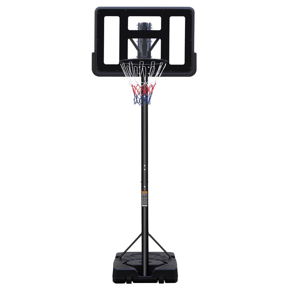 Huluwat Black 7.5 ft. to 10 ft. H Adjustment Portable Basketball Hoop ...