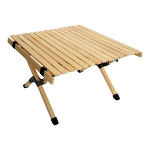 Wakeman Outdoors 23.75 in. Mocha Rectangle Portable Camping Wood Picnic ...