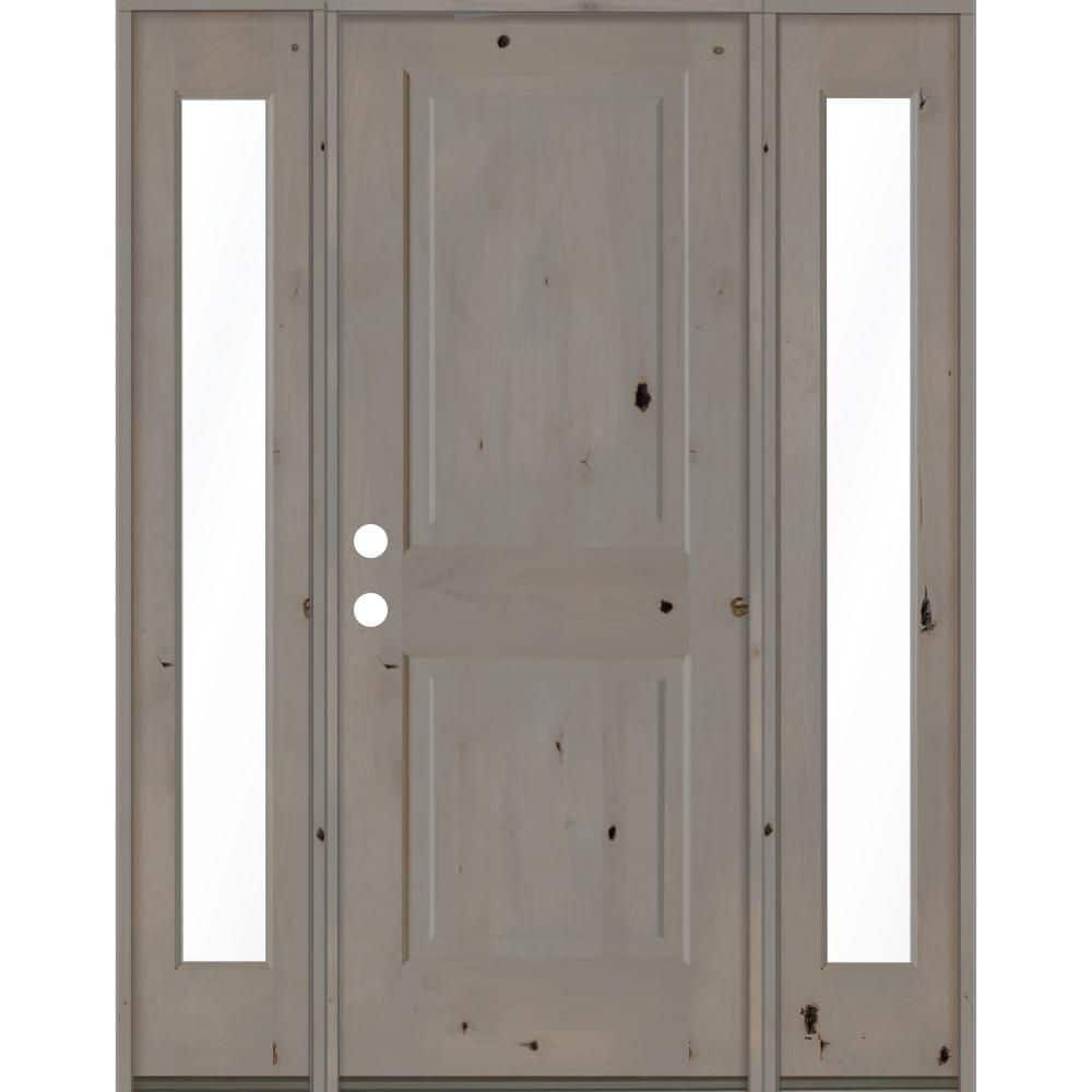 Krosswood Doors 58 in. x 80 in. Rustic Knotty Alder Right-Hand/Inswing ...