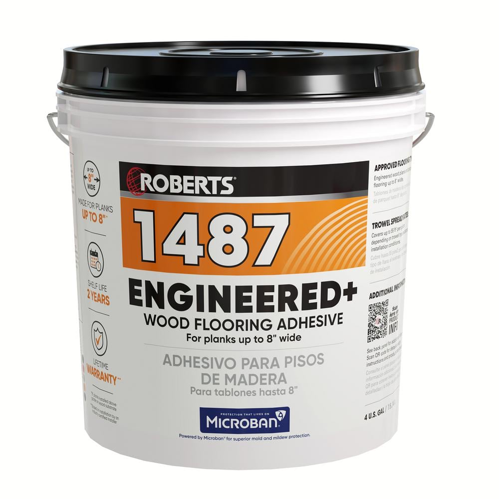 ROBERTS 4 U.S. Gal. (16 qt.) Engineered Wood Floor Adhesive 1487-4 ...