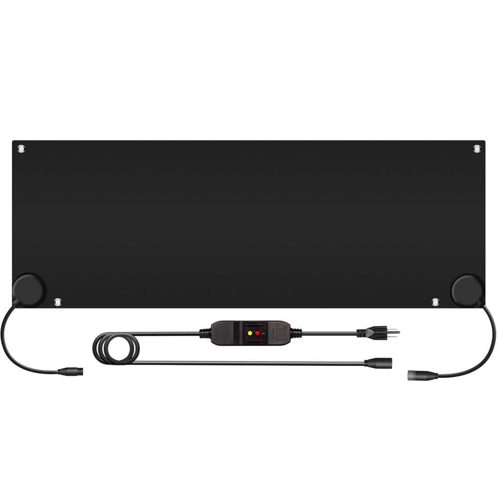Snow Melting Black 20 in. x 60 in. Rubber Graphene Heated 3-in-Melting ...
