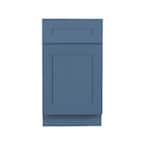 LIFEART CABINETRY Lancaster Blue Plywood Shaker Stock Assembled Base ...