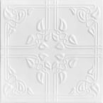A La Maison Ceilings Ivy Leaves 1.6 ft. x 1.6 ft. Glue Up Foam Ceiling ...