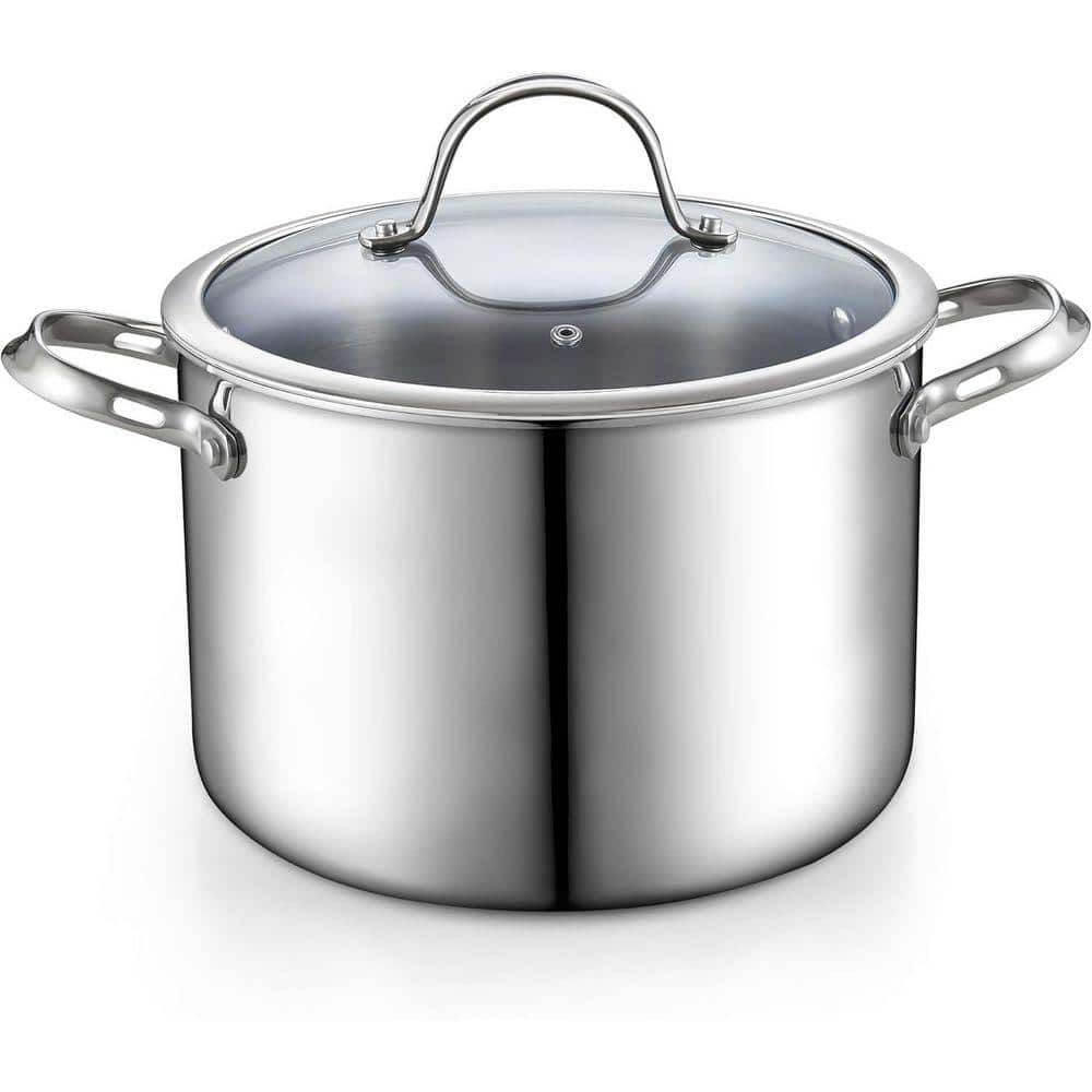 Cooks Standard 8 qt. Multi-Ply Clad Stainless Steel Stock Pot, Cooking ...