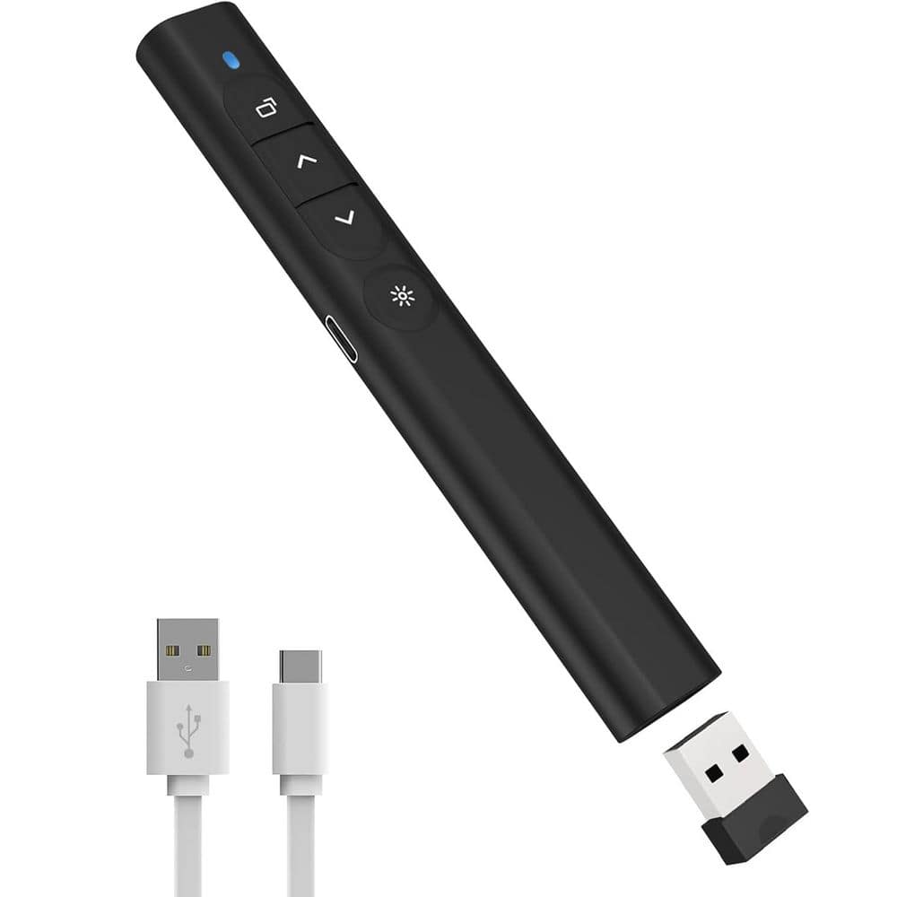 Lukyamzn Rechargerable Presentation Screen Clicker Wireless Remote with ...