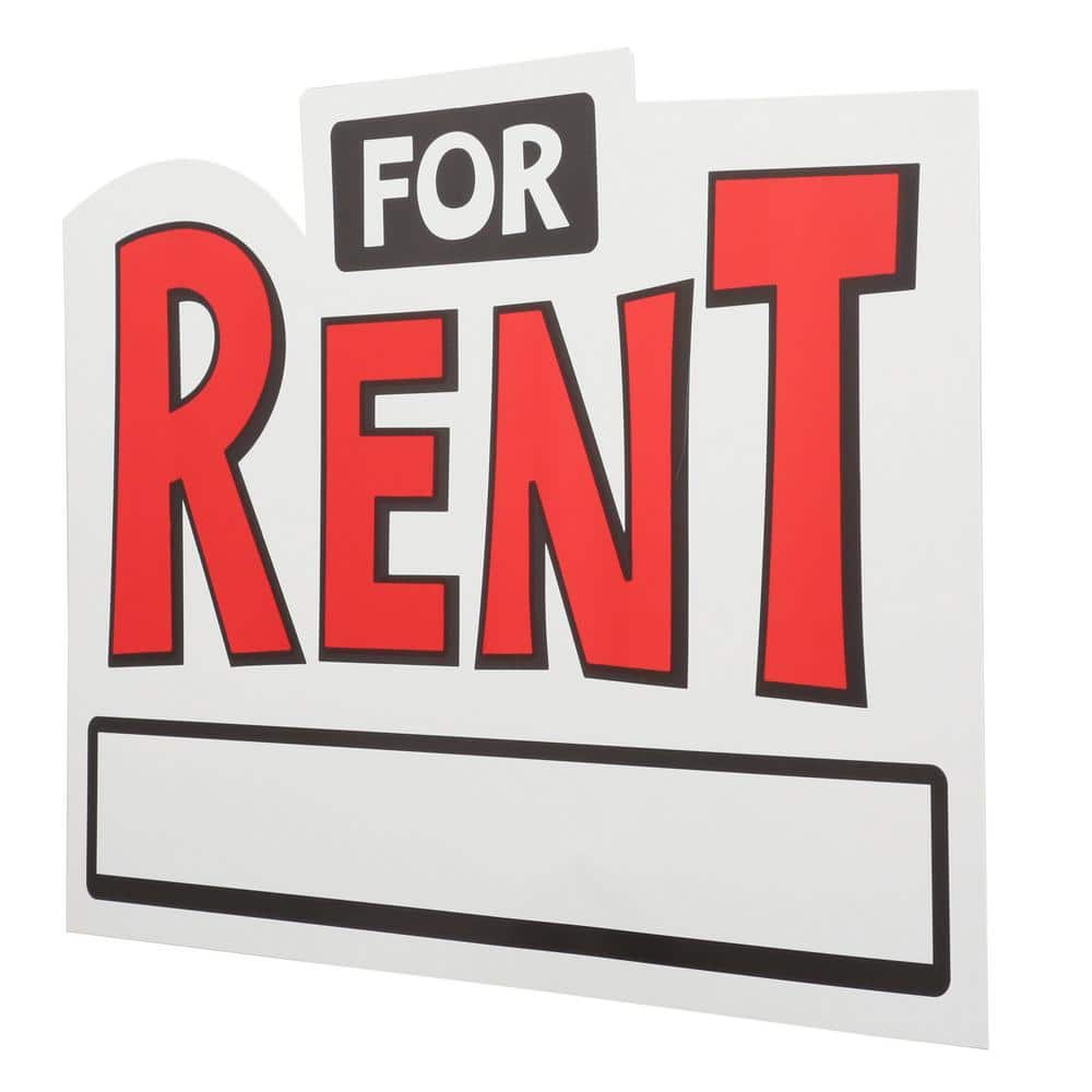 Everbilt 10 in. x 14 in. 2D Shaped for Rent Yard Sign 31124 - The Home ...