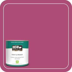 BEHR PREMIUM PLUS 8 oz. #100B-7 Hot Pink Semi-Gloss Interior/Exterior ...