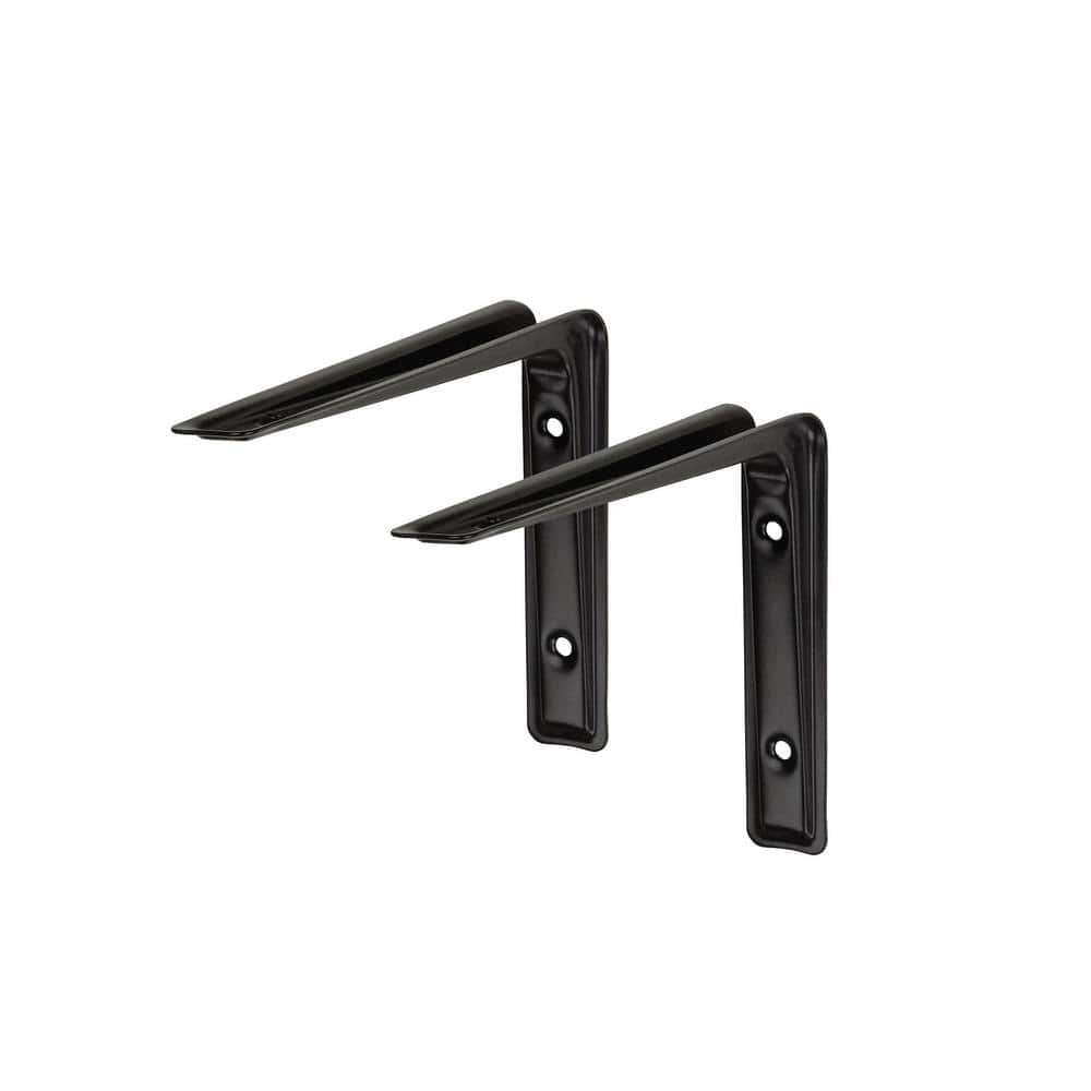 Dolle ALTURA 6.7 in. Black Steel Shelf Bracket Set of 2 90627 - The ...